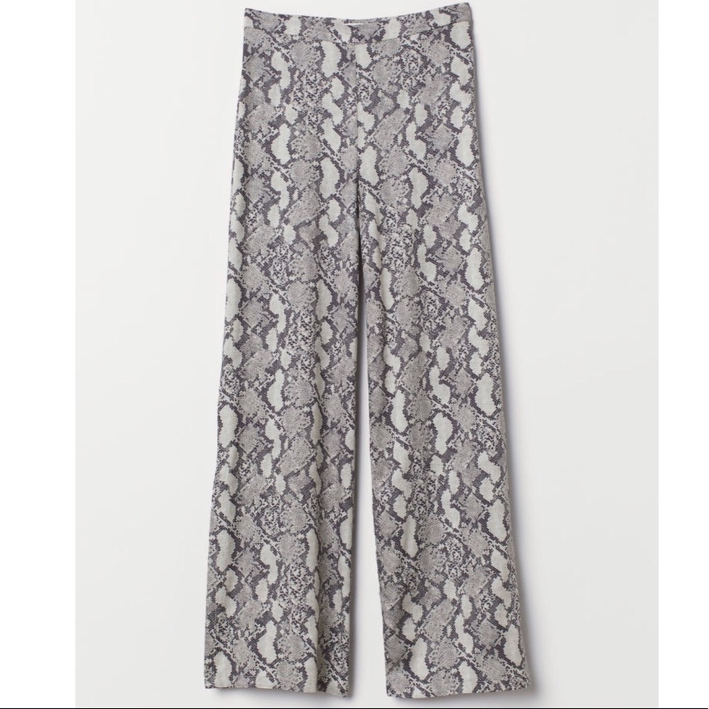 Medium / High Rise Snake Skin Pants - Gem